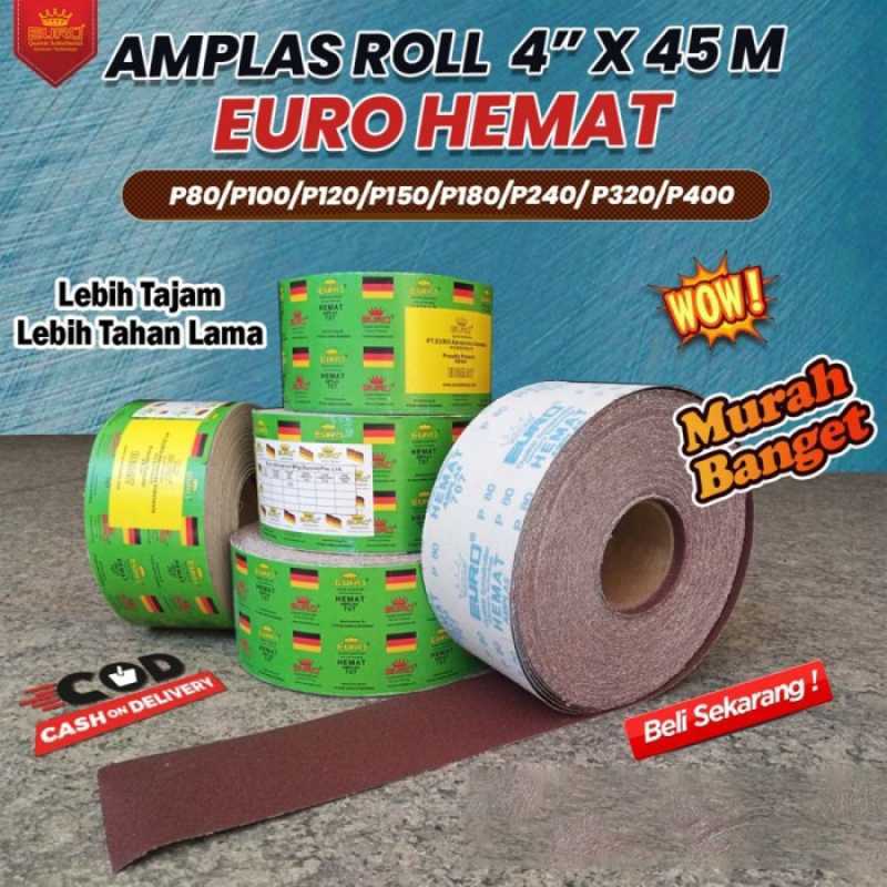 Jual Amplas Roll Meteran Euro Hemat Grit P80 P100 120 150 180 240 320 ...