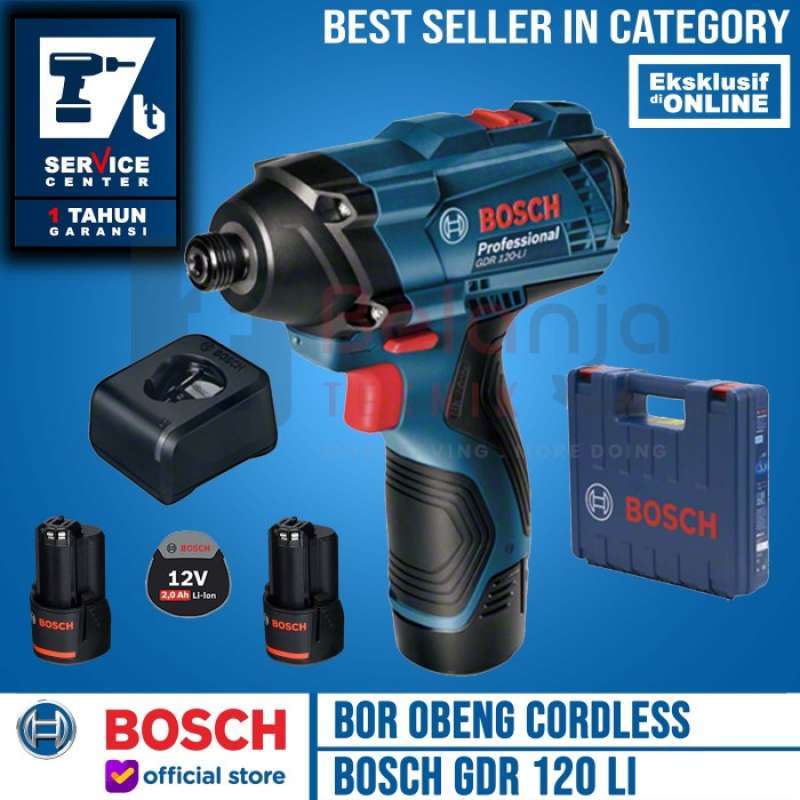 Jual Bosch Mesin Obeng Baterai Gdr 120 Li Cordless Impact Screwdriver - 1 Baterai Di Seller ...