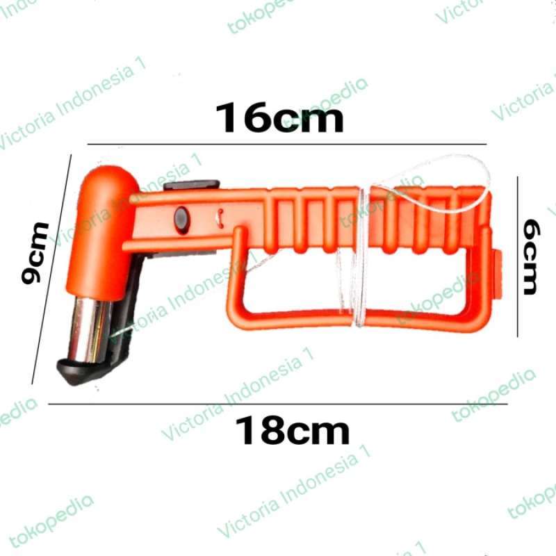 Jual Palu Pemecah Kaca Emergency Safety Hammer Tali Seling Di Seller ...