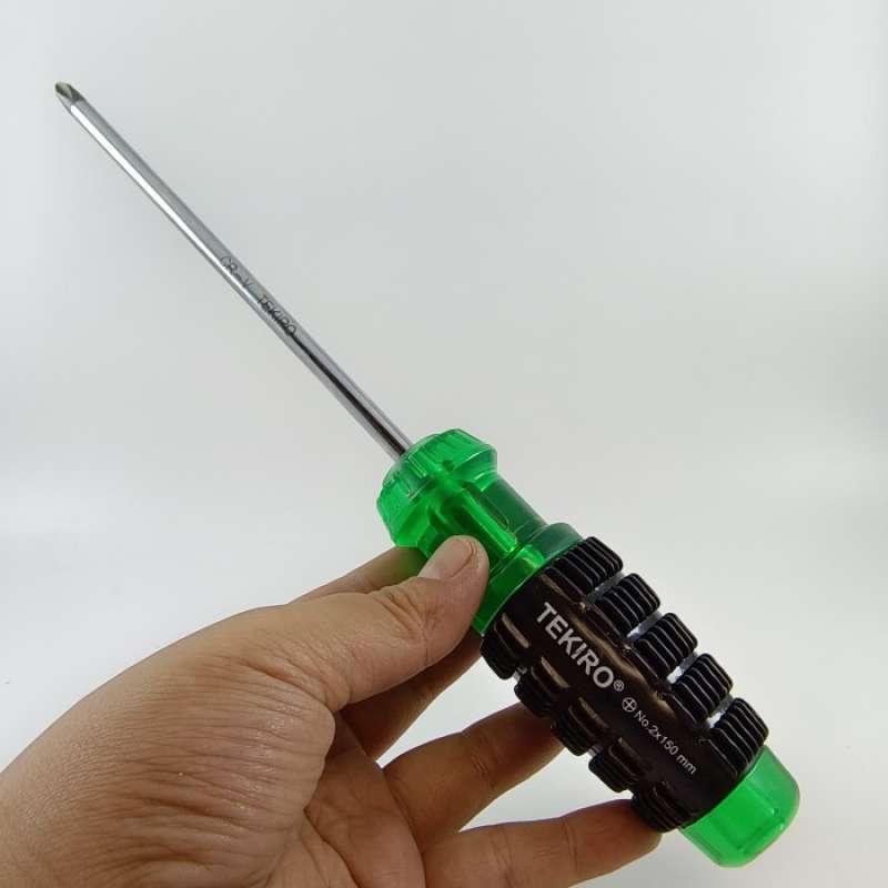 Jual Obeng Plus 8 Inch Tekiro Diameter 6mm Ph2 Panjang Besi 20cm Magnet ...