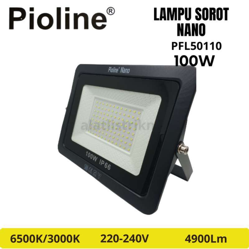Jual Lampu Sorot Led Flood Light Pioline Nano 100w / Kap Sorot 100w /tembak - Kuning - 3000k Di ...