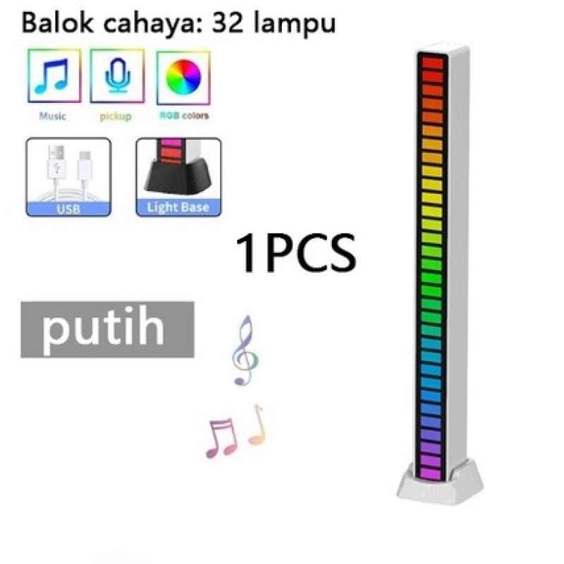 Jual Lampu Rgb Strip Rgb Bar Strip Audio Indicator Rgb Lampu Led Musik Rgb Putih Di Seller