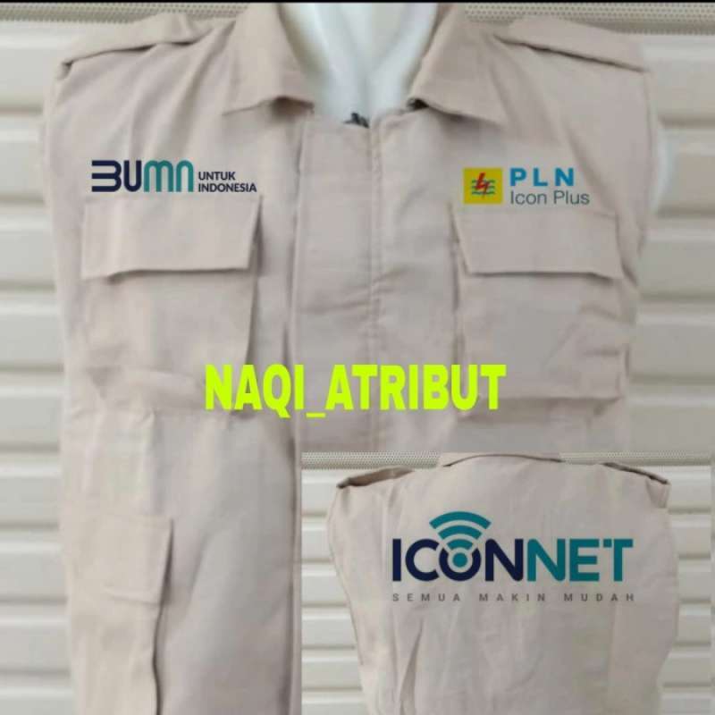 Promo New Rompi Bumn Iconnet Rompi Pln Icon Plus Full Bordir - Putih Xl ...