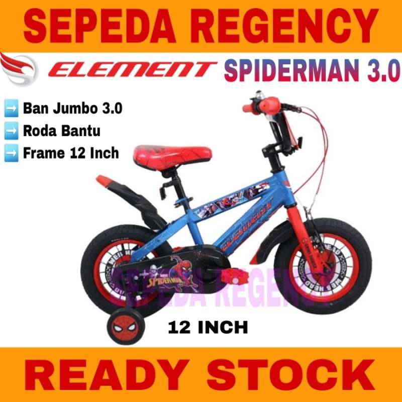Promo Sepeda Anak Laki Bmx Element Spiderman 3.0 Ukuran 12 Inch Ban ...
