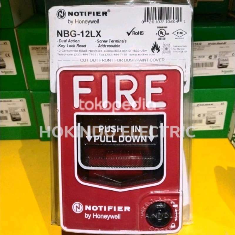 Jual Notifier Nbg-12lx Addressable Manual Pull Station By Honeywell Ori ...