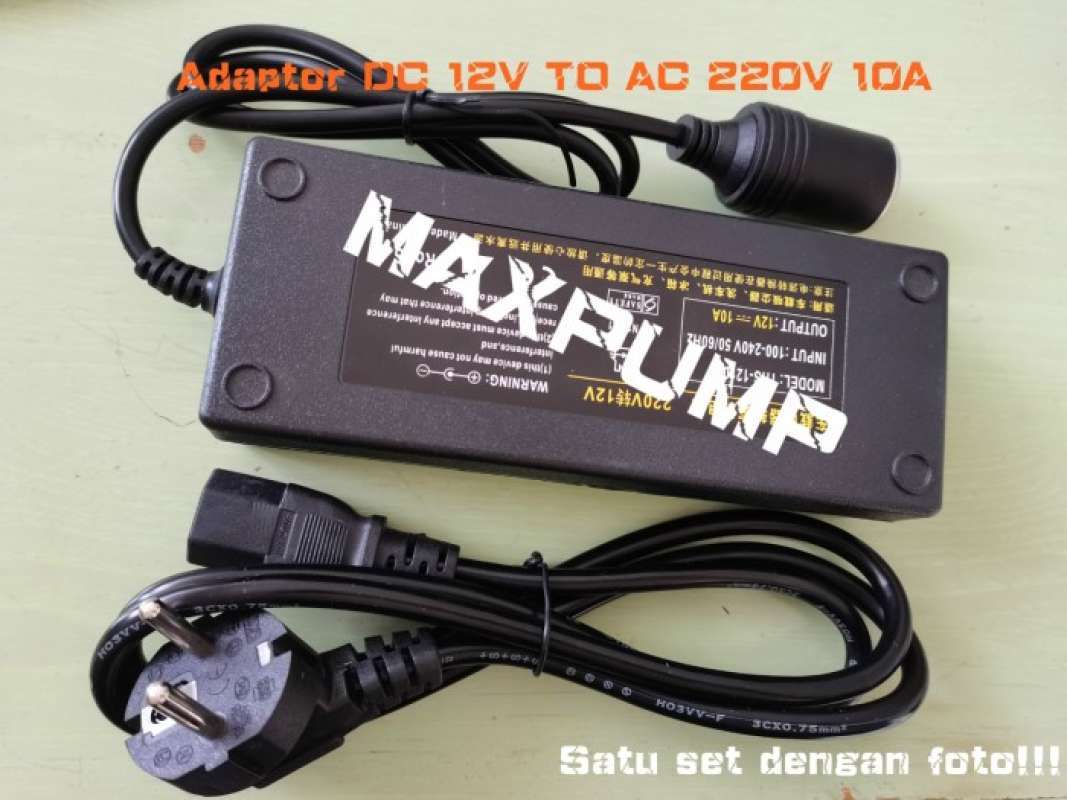 Jual Adaptor Dc To Ac 10a 12v Converter Pompa Ban Vacum Ke Rumah ...
