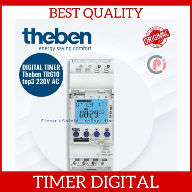 Jual Original Theben Digital Timer Tr 610 601 Simplexa Top Top3 Din ...
