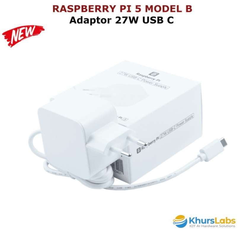 Jual Adaptor Raspberry Pi 5 27w Usb-c Power Supply Original Pi 5 ...