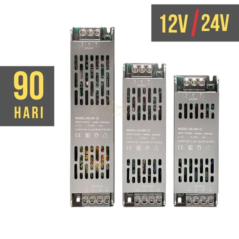 Jual Trafo Led Strip 12v / 24v Psu Power Supply Adaptor Mini Slim Cctv ...