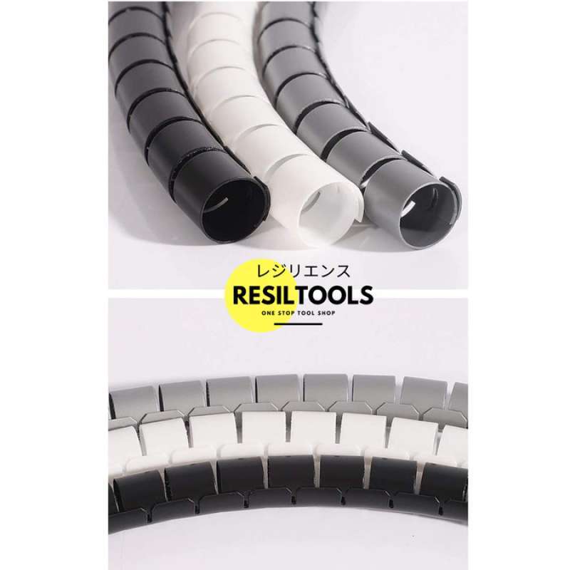 Jual Spiral Cable Zip Wrap 28 Mm Selang Pelapis Pelindung Kabel Listrik ...