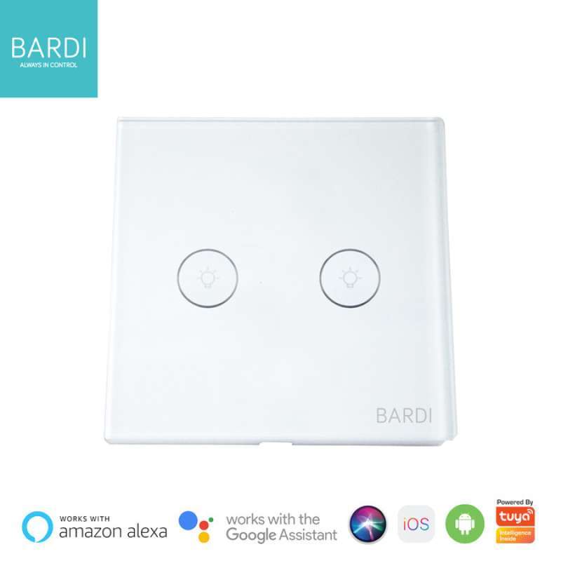 Jual Bardi Smart Wall Switch 2 Gang Saklar Sentuh Touch Wifi Automatis ...