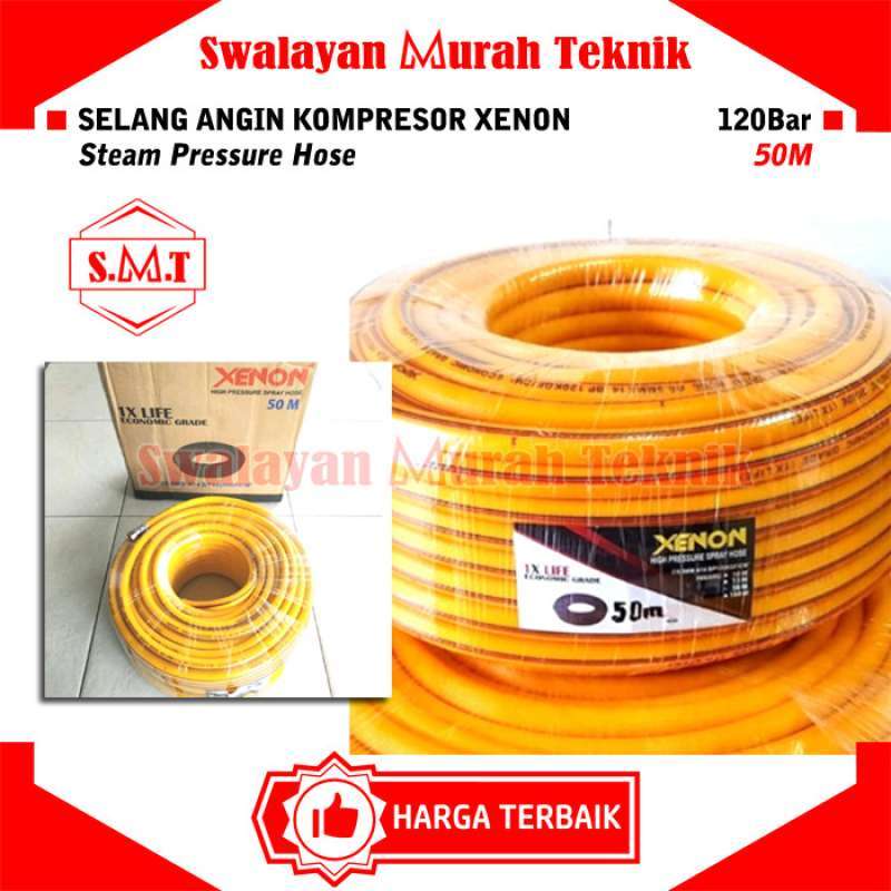 Jual Selang Angin Kompresor Xenon 120bar 50 Meter Steam Pressure Hose ...