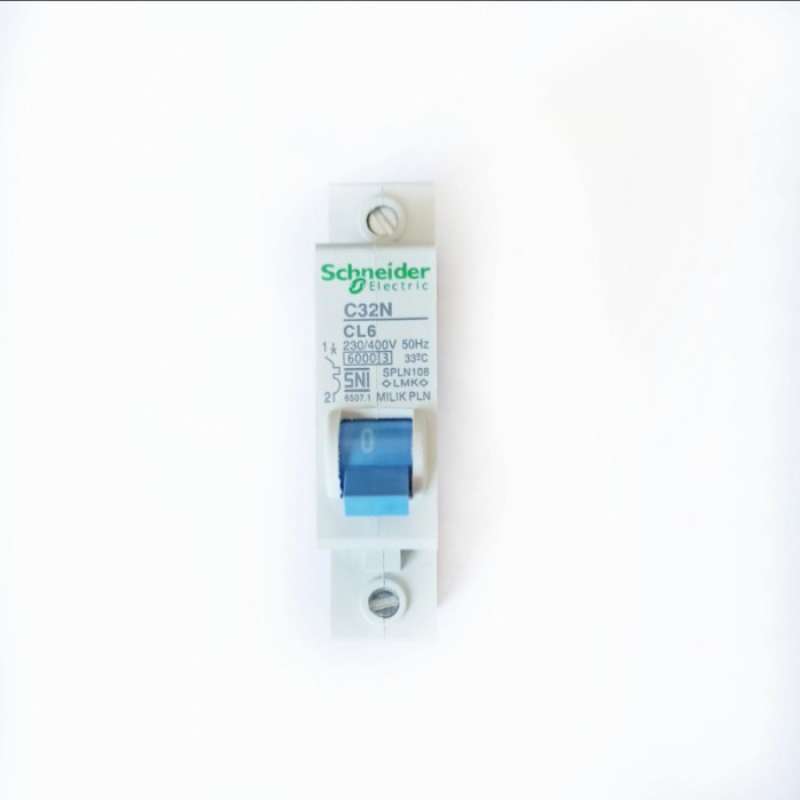 Jual Mcb 6a Schneider 1phase Original Biru Pln C32n Cl6 6 Amper 1300 ...