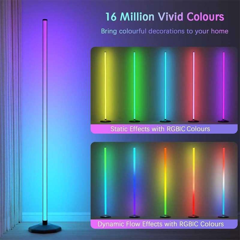 Jual Bakija Lampu Lantai Smart Led Standing Lamp Corner Rgb With Remote ...