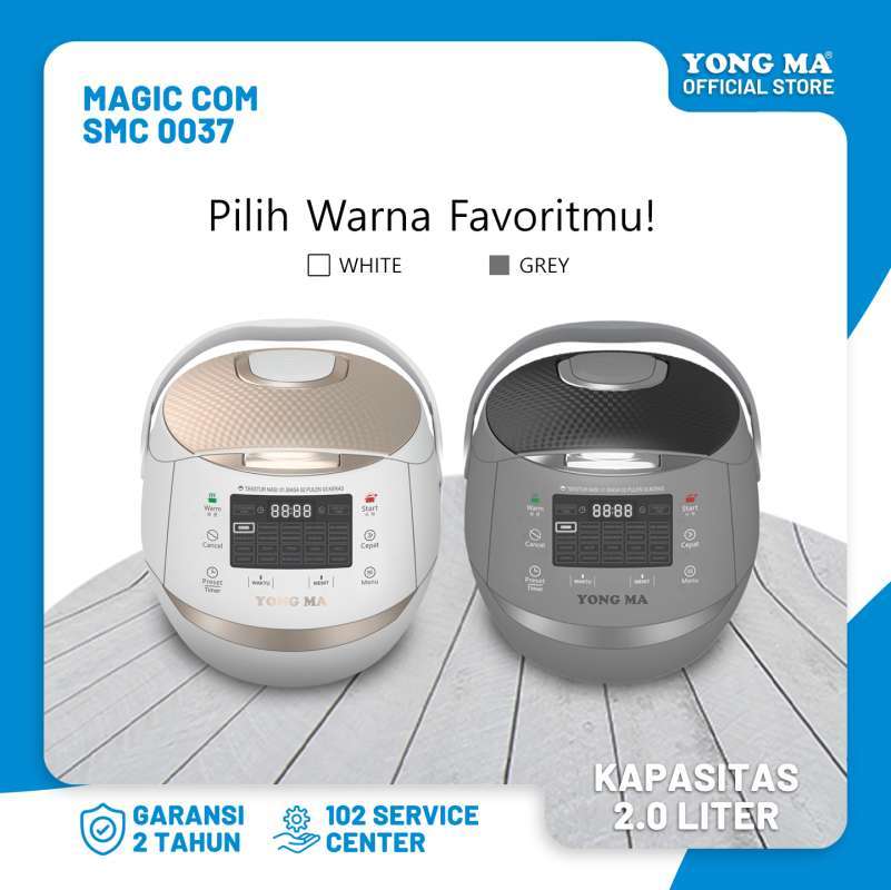 Jual Yong Ma | Digital Rice Cooker / Magic Com Smc 0037 (2.0lt) - White ...