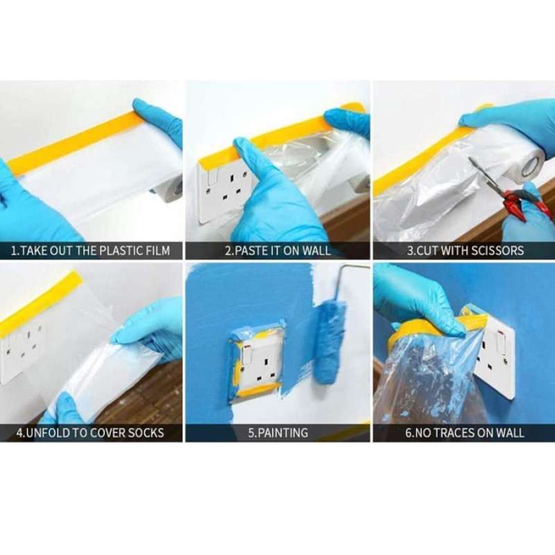 Jual Masking Film Tape Furniture Protect Cover Plastik 2m/4m - 4m*20m ...