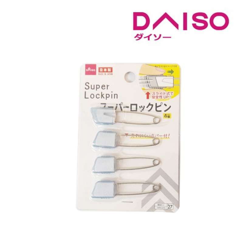 Jual Daiso Super Lock Pin -4 Pcs.- - Biru Muda Di Seller Zati Shop ...