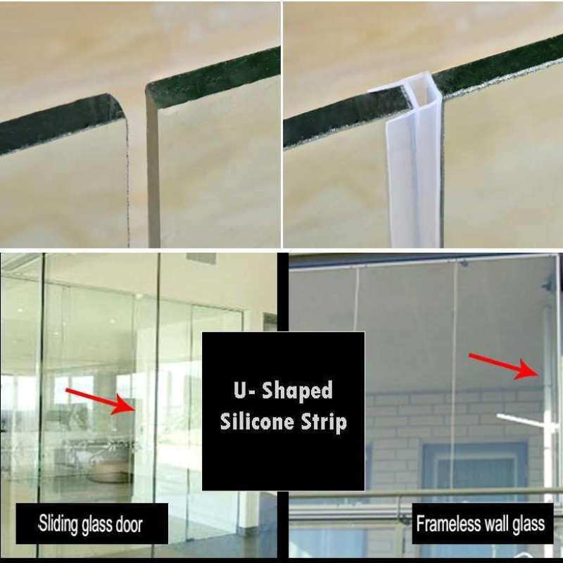 Jual Alloet Silikon Sealing Strip Kaca Pintu Jendela Type U 1m Tp40 ...