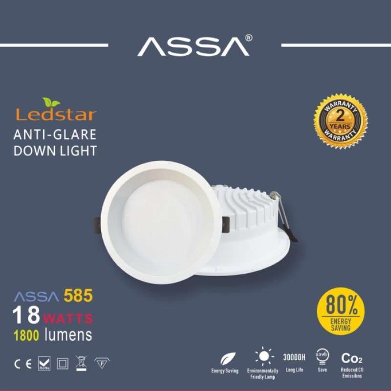 Promo Lampu Downlight Assa W Watt Led Panel Light Assa Inbow Murah Diskon Di