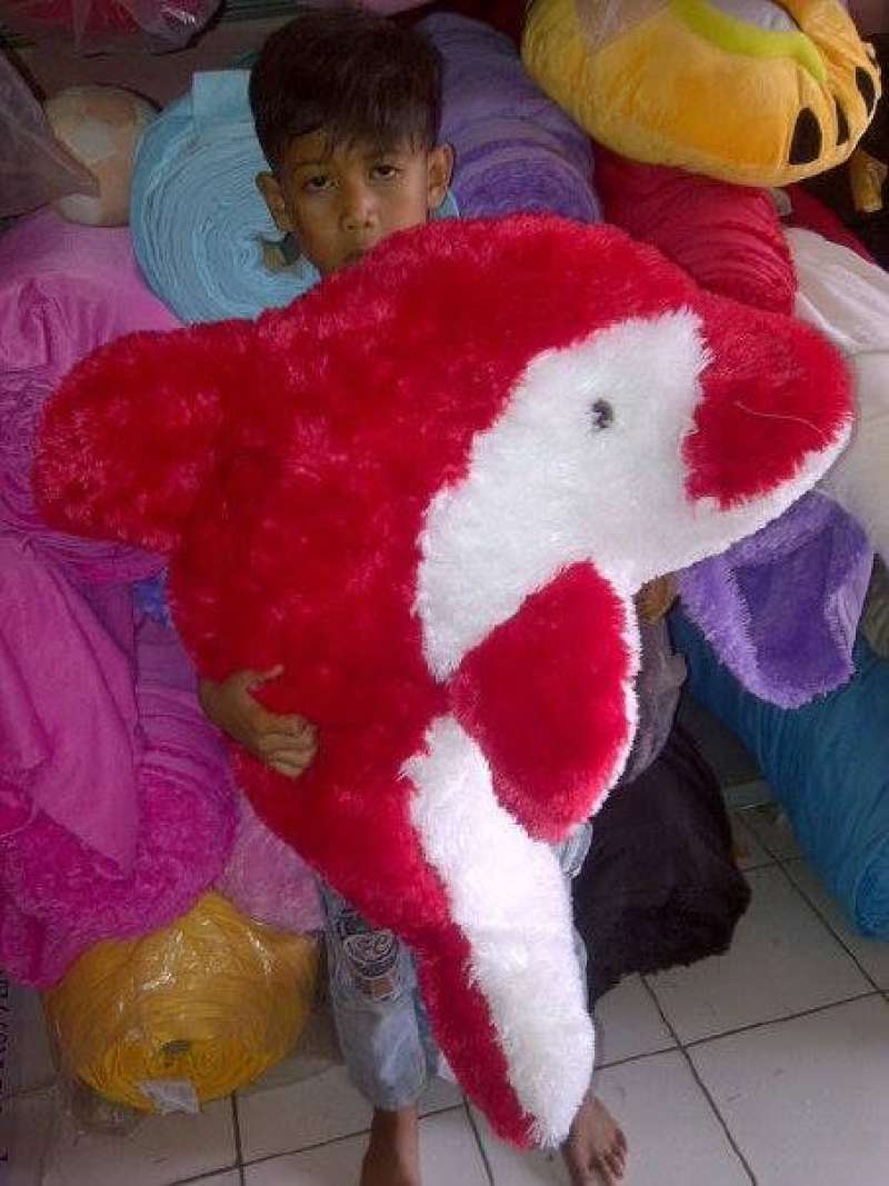 Promo Boneka Ikan Dolphin Dolpin Paus Lumba Lumba Merah Putih Jumbo ...