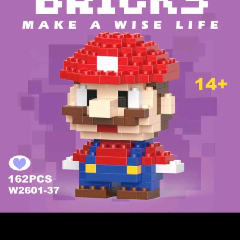 Promo Mainan Brick Mario Bros Balok Susun Brick Mario Bros Mainan Brick ...