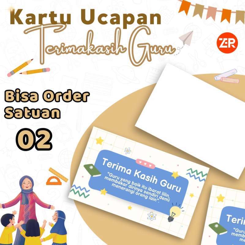 Jual Kartu Ucapan Custom Terima Kasih Guru Spesial - Bisa Order Satuan ...
