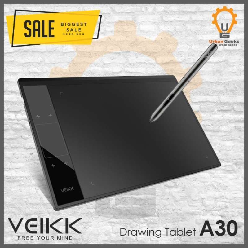 Jual Veikk A30 Digital Graphic Drawing Pen Tablet 10x6 Alt A50 S640 ...