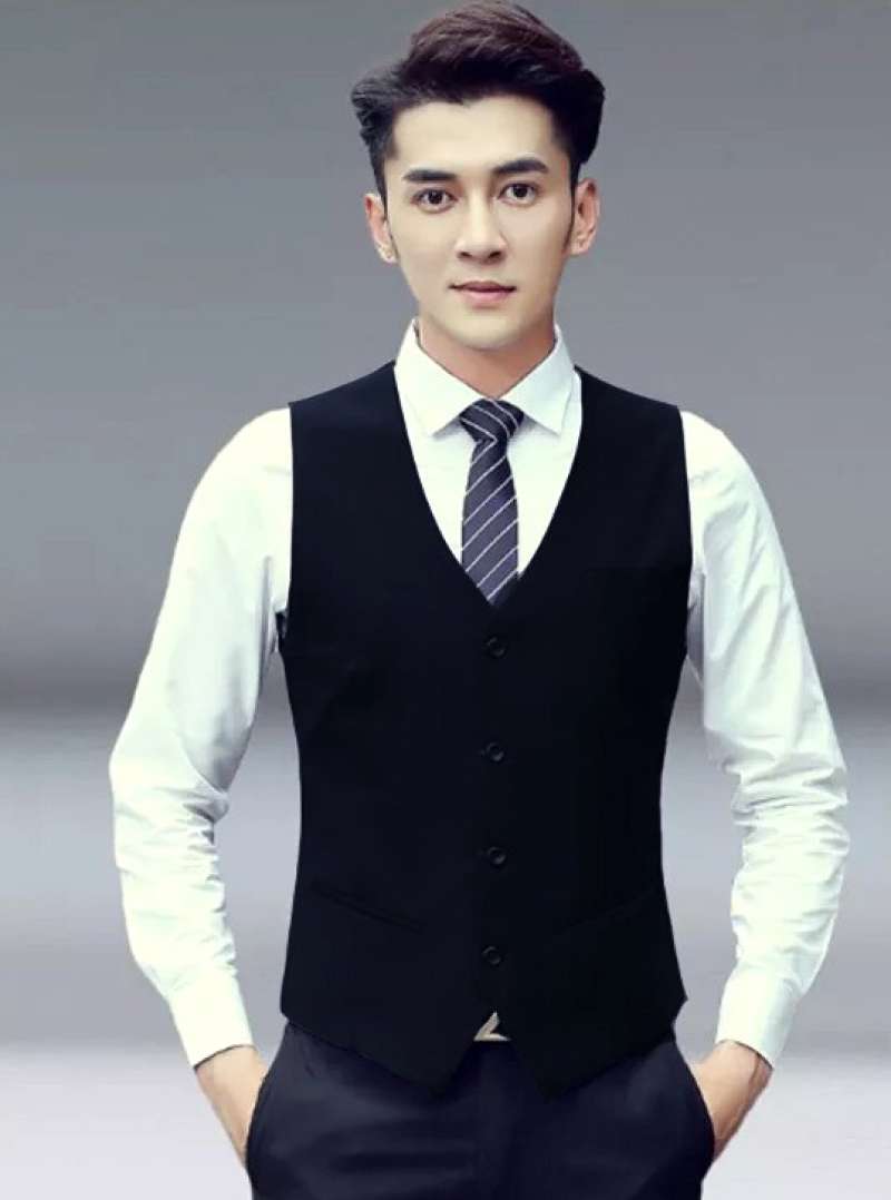 Jual Setelan Rompi Jas Pria Katun Biru Dongker Rom 477 - Rom 484 Di ...