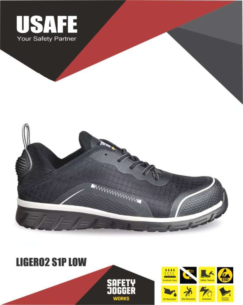 Jual Sepatu Safety Jogger Ligero2 S1p Low Black - 42 Di Seller Zati ...