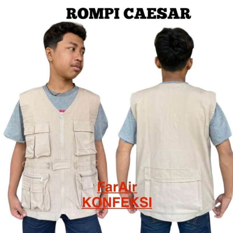 Jual Rompi Lapangan/rompi Caesar/rompi Kegiatan/ Wartawan/511 - Xxl ...