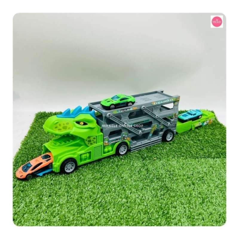 Promo Mainan Anak Mobil Truk Kontainer Dino Truck Dinosaurus Car ...