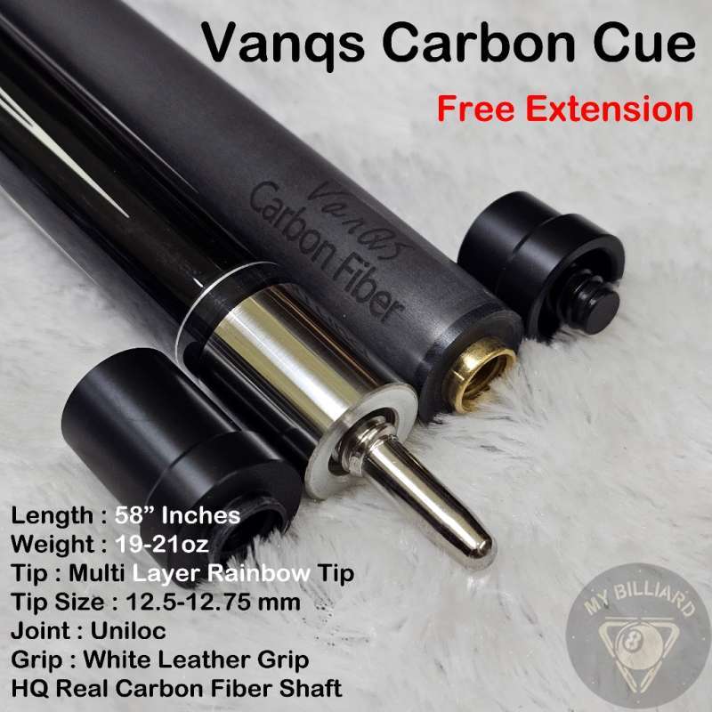 Jual Vanqs Carbon Cue Stick Billiard Free Extension - Stik Billiar ...