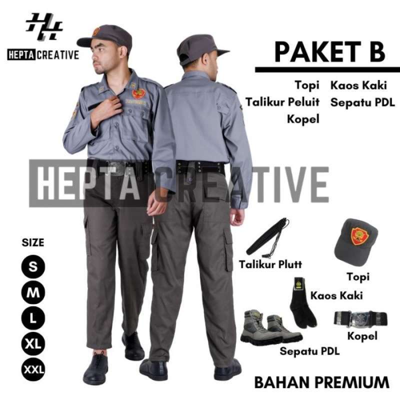 Jual Full Set Seragam Satlinmas Terbaru Model Pdl Seragam Linmas Abu - M Paket A Di Seller Zati ...