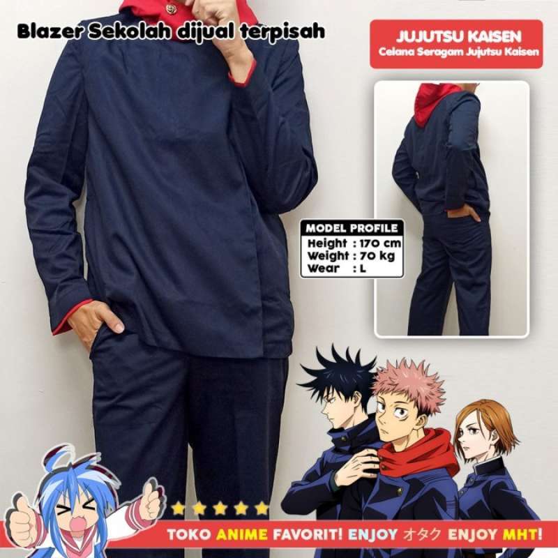 Jual Celana Seragam Cosplay Anime Gakuran Jujutsu Kaisen Itadori Yuji ...