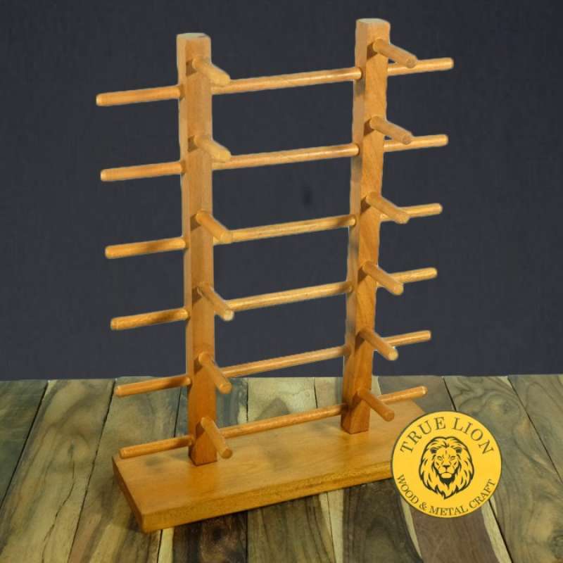 Jual Stand Kacamata Kayu / Rak Kacamata Display 6 Susun (isi 12) Di ...
