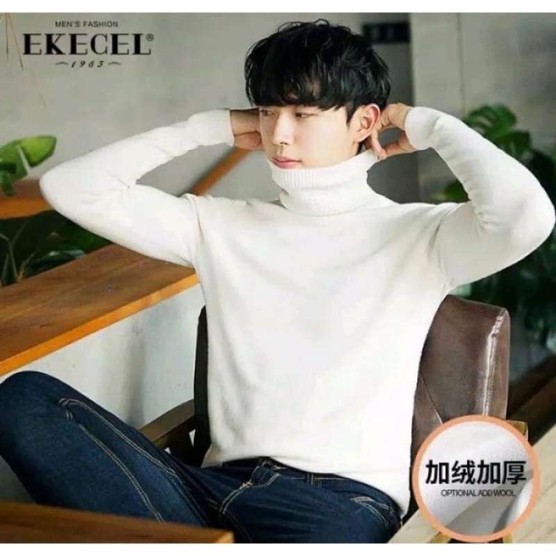 Jual Baju Long John Turtle Neck Cotton Unisex - Abu Grey L Di Seller ...