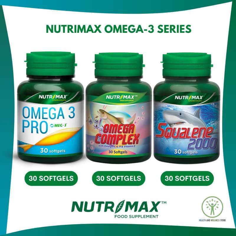 Jual Nutrimax Omega 3 Fish Oil Series Omega 3 Pro Omega Complex ...