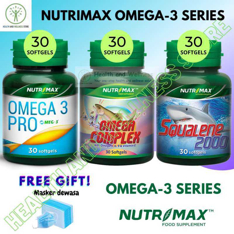 Jual Nutrimax Omega 3 Fish Oil Series Omega 3 Pro Omega Complex ...