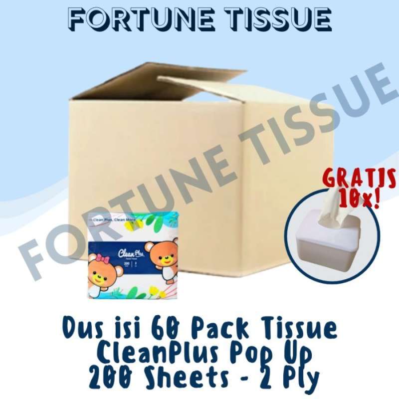 Promo 1 Ball Tisu Tissue Pop Up Clean Plus Isi 60 Pack 200 Sheet 2 Ply ...