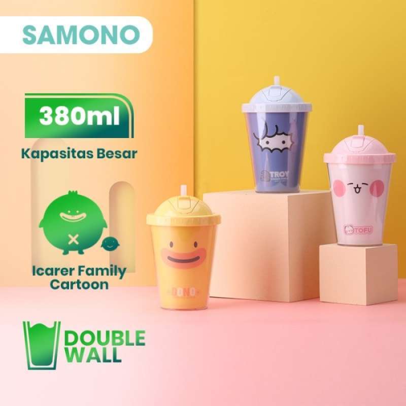Promo Tumbler Samono Sc003 Botol Minum Anak 2 Lapis Wall Mancur 380ml Diskon 23% Di Seller ...