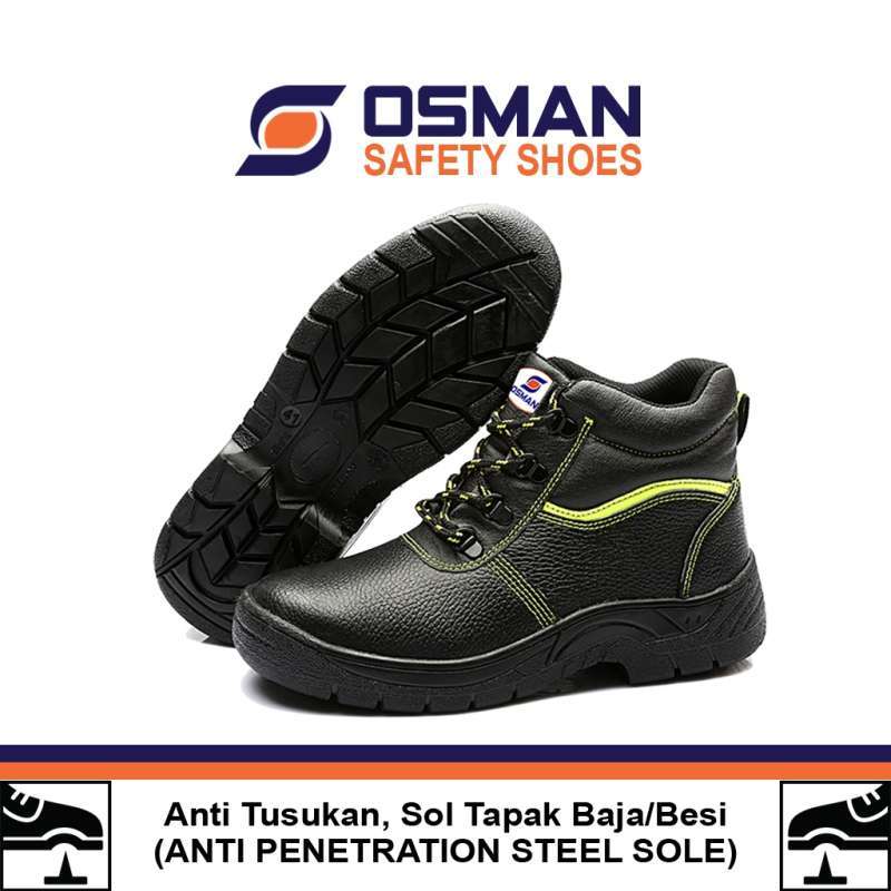Promo Bossindo Sepatu Safety Safety Shoes Mid Cut Ujung Besi Tipe Os ...