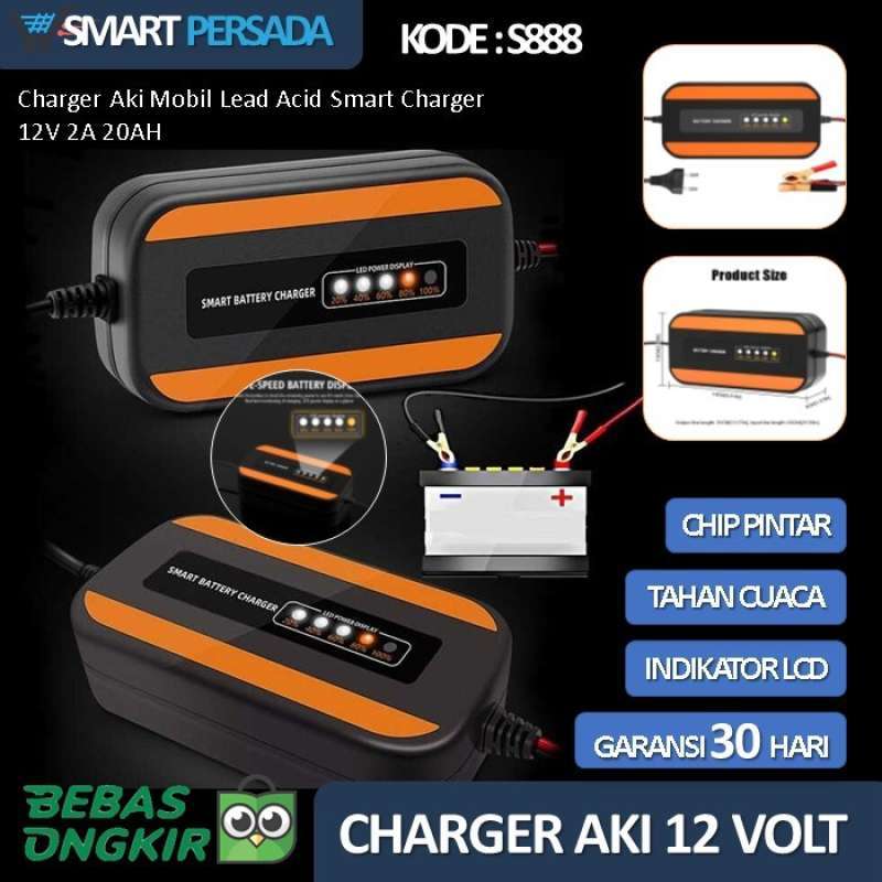 Jual Carger Charger Aki Cas Motor Otomatis Motor Dan Mobil 12v 2a S102 ...