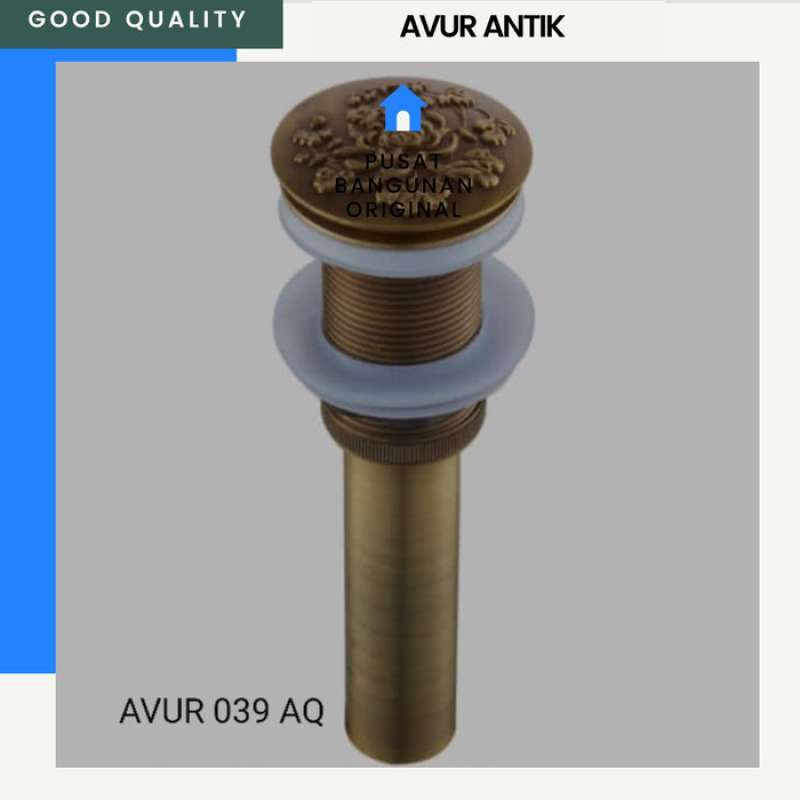 Promo Sifon Botol Pop Up Avur Pencet P-trap Pembuangan Wastafel Antik ...