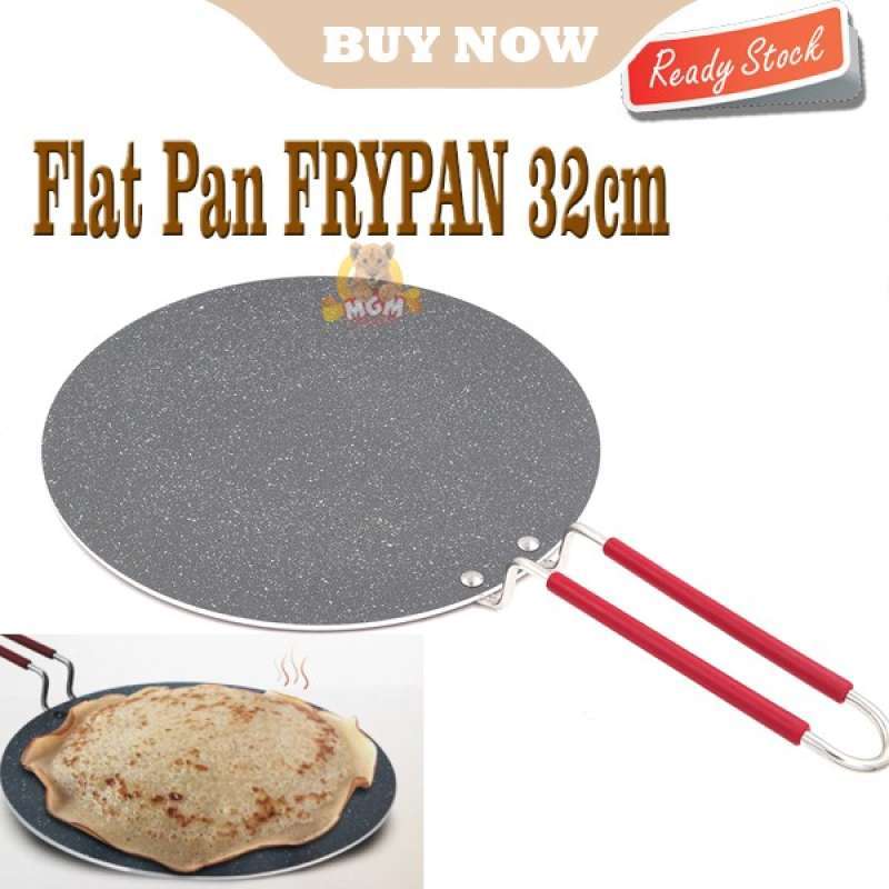 Promo Marble Series Non Stick Flat Pan 32cm Frypan Datar Kulit Kebab ...