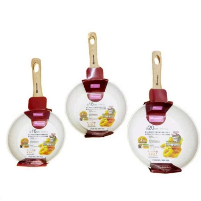 Promo Frypan Wajan Marble Induksi Anti Lengket 20cm Minowa By Yoshikawa ...