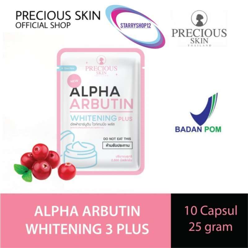 Jual Alpha Arbutin Powder Capsule 3 Plus 3+ Whitening Precious Skin ...
