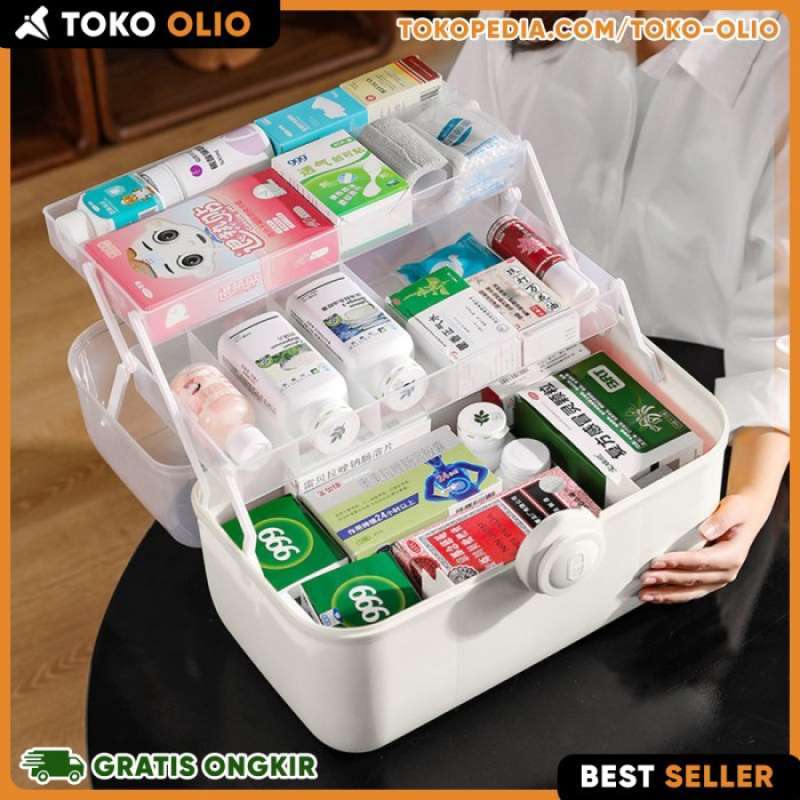 Promo Kotak Tempat Penyimpanan Obat Obatan P3k Multi Layer Medicine Box ...
