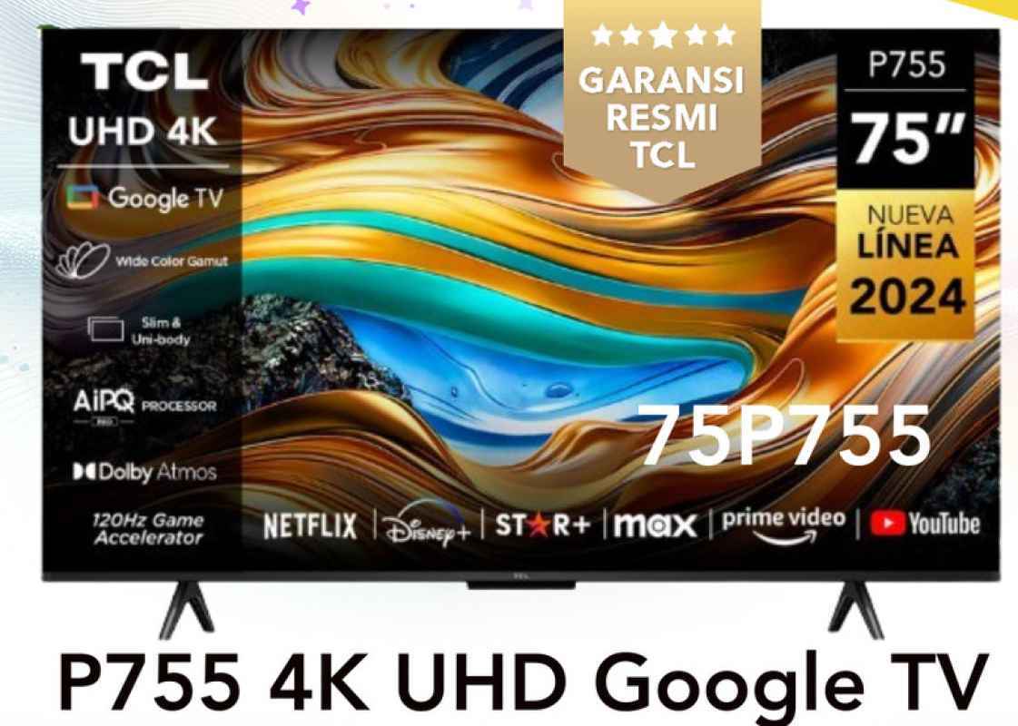 Jual Tv Tcl 75p755 4k Uhd Tv 75 Inch Google Tv + Packing Kayu Di Seller ...