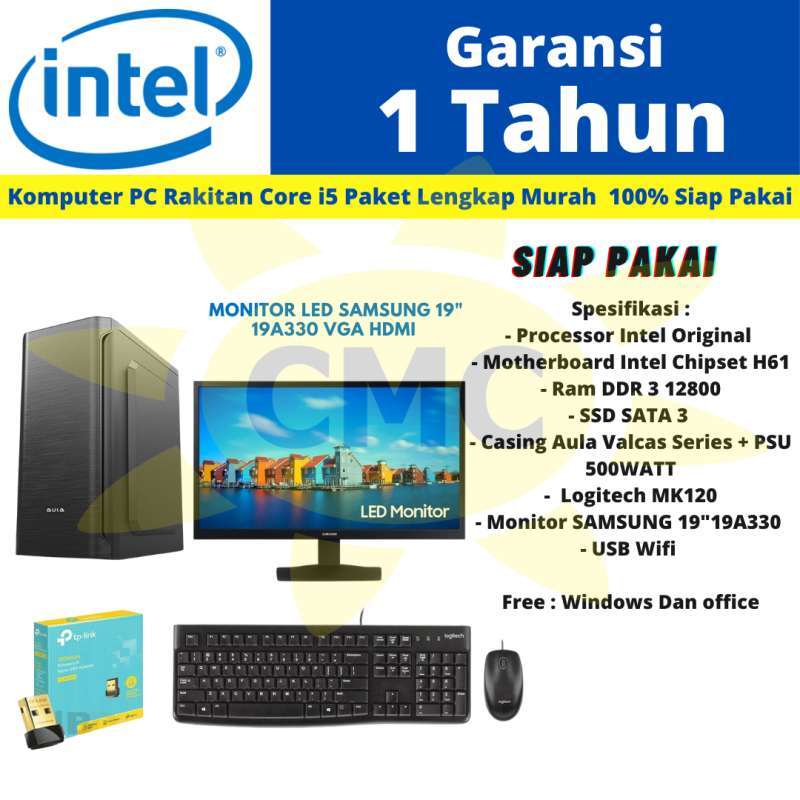 Jual Komputer Pc Rakitan Core I5 2400 Paket Murah Siap Pakai 100% Original - Ram 16gb,ssd 512gb ...