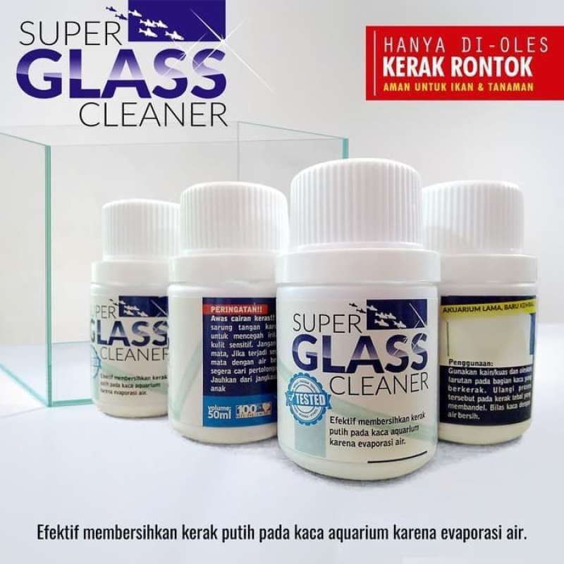 Jual Super Glass Cleaner Pembersih Kerak Aquarium Kaca Dan Akrilik Di ...